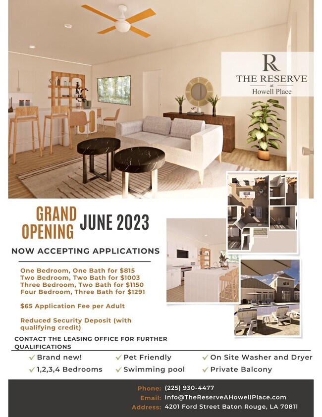 Reserve at Howell Place - Apartments at 4245 Ford St Baton Rouge, LA ...