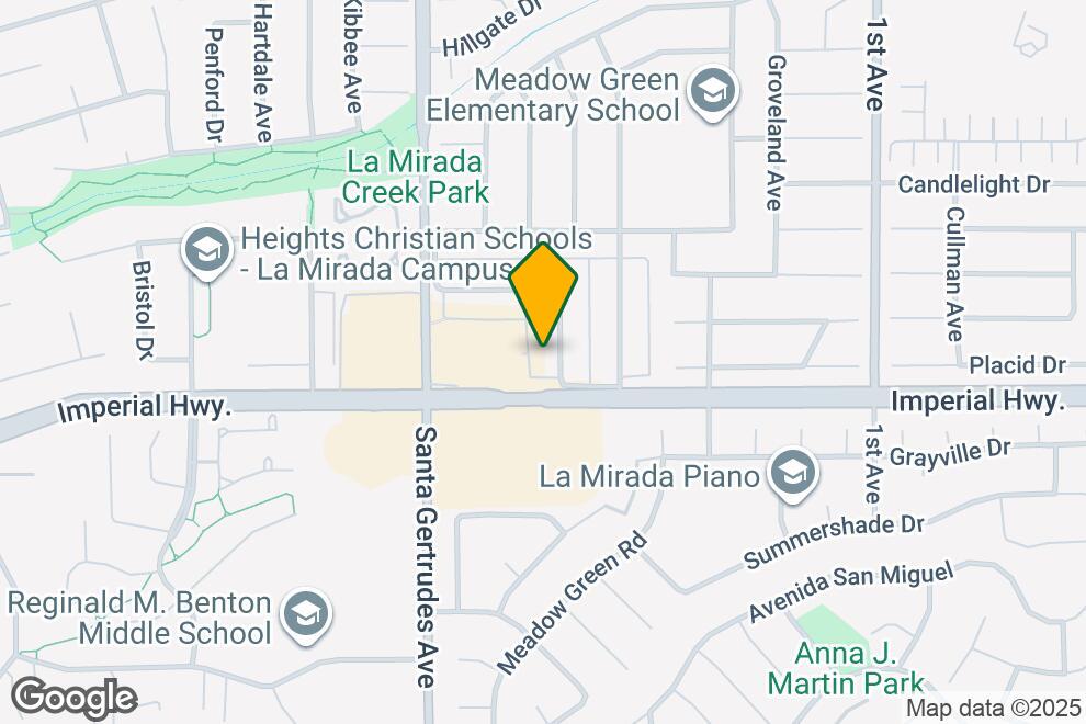 La Mirada Creek Park Map
